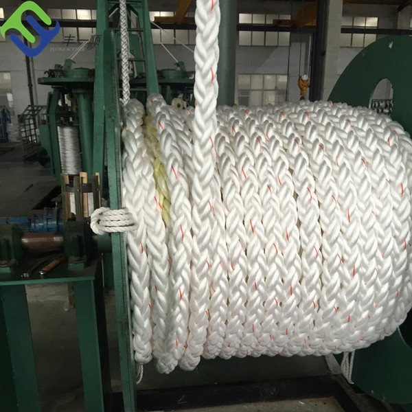 Quality White Dacron 8 Strand Polyester Rope Marine Mooring Rope for sale