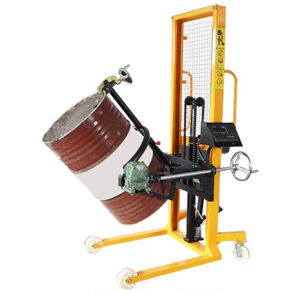 Quality 800mm Stacker 520kg Hydraulic Drum Lifter Transporter Device for sale