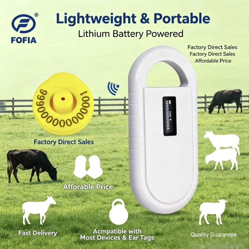 Quality Animal Microchip Scanner supporting microchip and temperature data reading compatible with HT001 series temperature chips for sale