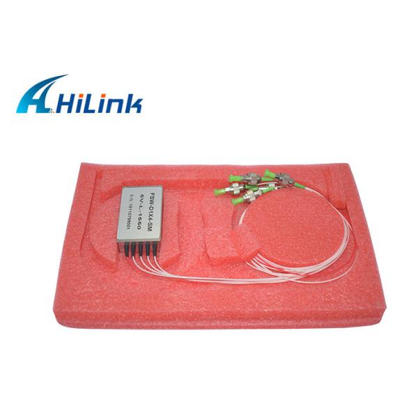 Quality Hilink Mini Optic Switch 1X4 Single Mode FiHigh Channel Isolation With SC LC FC APC PC Connector for sale