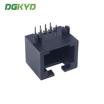 Quality DGKYD53241188IWA1DY1006 Single Port Black RJ45 Network Connector All Plastic for sale