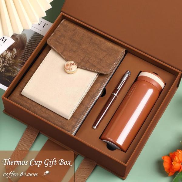Quality 3D Color Clasp Customization Notebook Multi-Pocket Design Gift Box Pen Thermos for sale