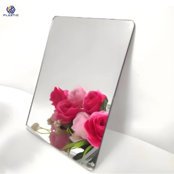 Quality Customizable Mirror Rose Gold Acrylic Sheet With Logo Printed On Membrane Paper for sale