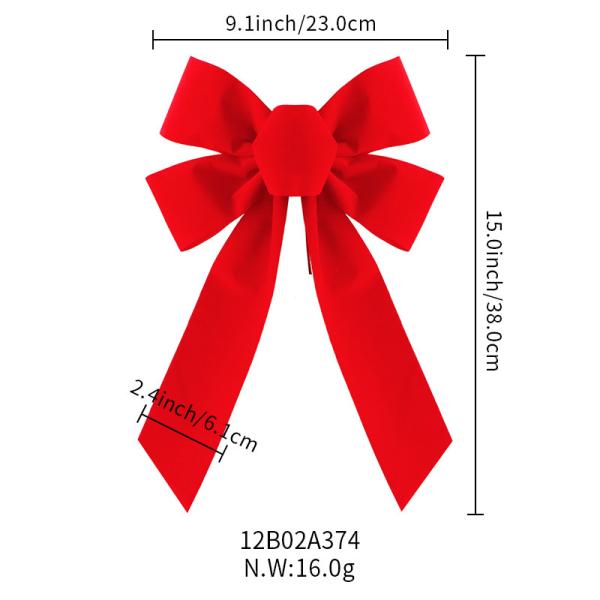 Quality Customized Red Velvet Light Ribbon Bows for Birthday and Party Decorations for sale