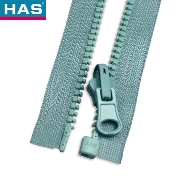 Quality #5 Custom Long Zipper Plastic Open End Jacket Resin Zipper for Garment for sale
