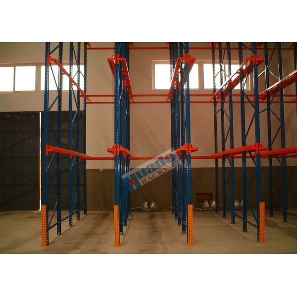 Quality S235JR Material Drive Through Pallet Racking High Density In Warehouse for sale