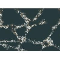 Quality Ice Crack Black Quartz Impact Resistance For Kitchen Countertop for sale