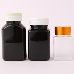 Quality 30cc 60cc 80cc 100cc 120cc Black Vitamin Pill Bottle Capsule PET Bottle With for sale
