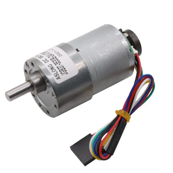 Quality 37mm 12v 24v 1600 Rpm High Torque dc gear motor with encoder for sale