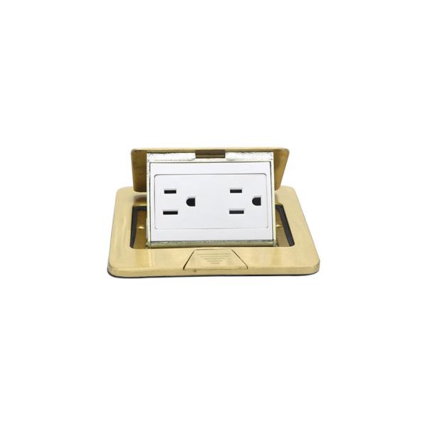 Quality Residential Double Floor Socket With White 15A 125V Decora Tamper Receptacle for sale