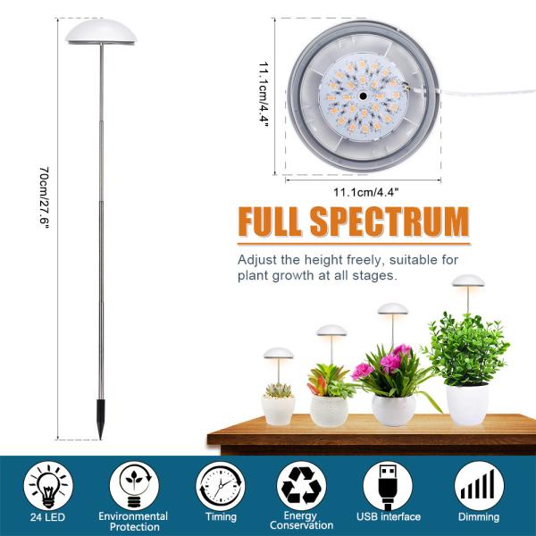 Quality Telescopic LED Growth Lamp 6hours Halo Grow Lights Height Adjustable for sale