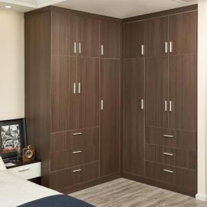 Quality Indoor E1E0 PVC Wardrobes Closets Corner Wardrobe Closet For Home for sale