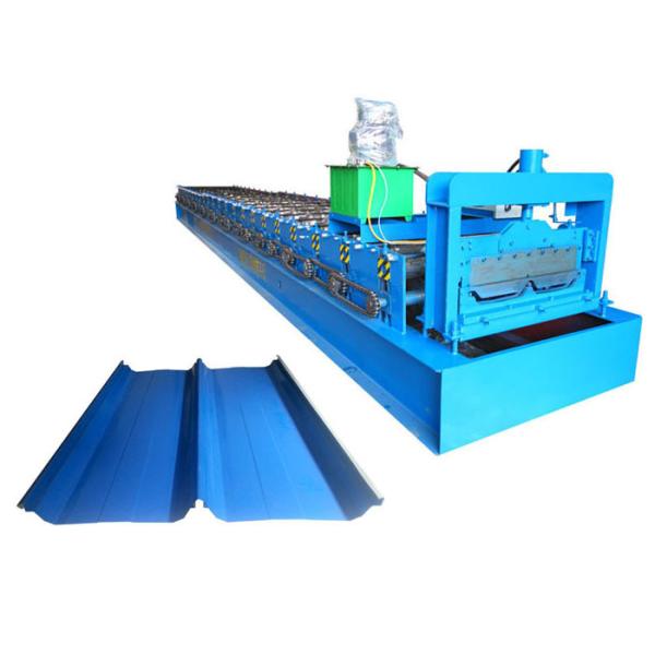 Quality Aluminum Profile Standing Seam Roll Forming Machine Joint Hidden Type Chain Size for sale