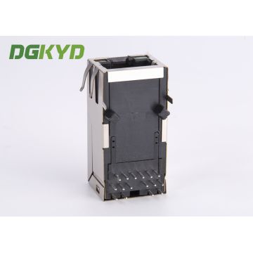 Quality 12 Pin Shielded 1000 BASE - TX Industrial Integrated Magnetics RJ45 Connector, for sale