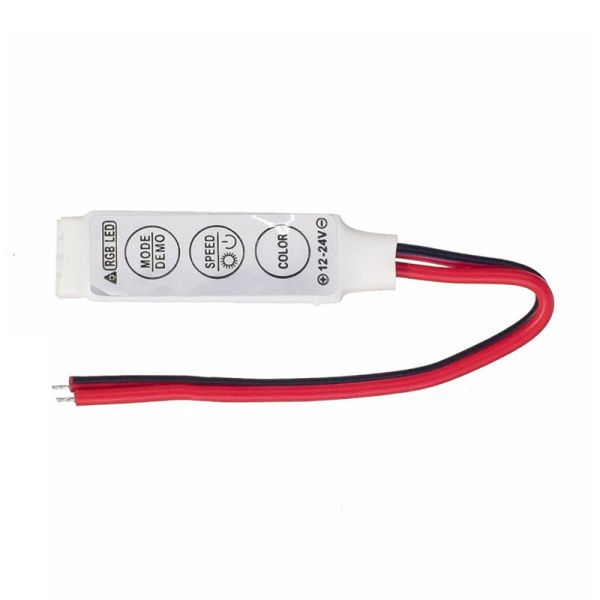 Quality DC 24V LED Mini Controller 3 Key 3 Button Manual For 5050 Rgb Color Strip Light for sale