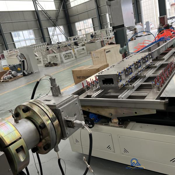 Quality Double Screw Counter Rotating Conical Twin Screw WPC Door Frame Manufacturing for sale