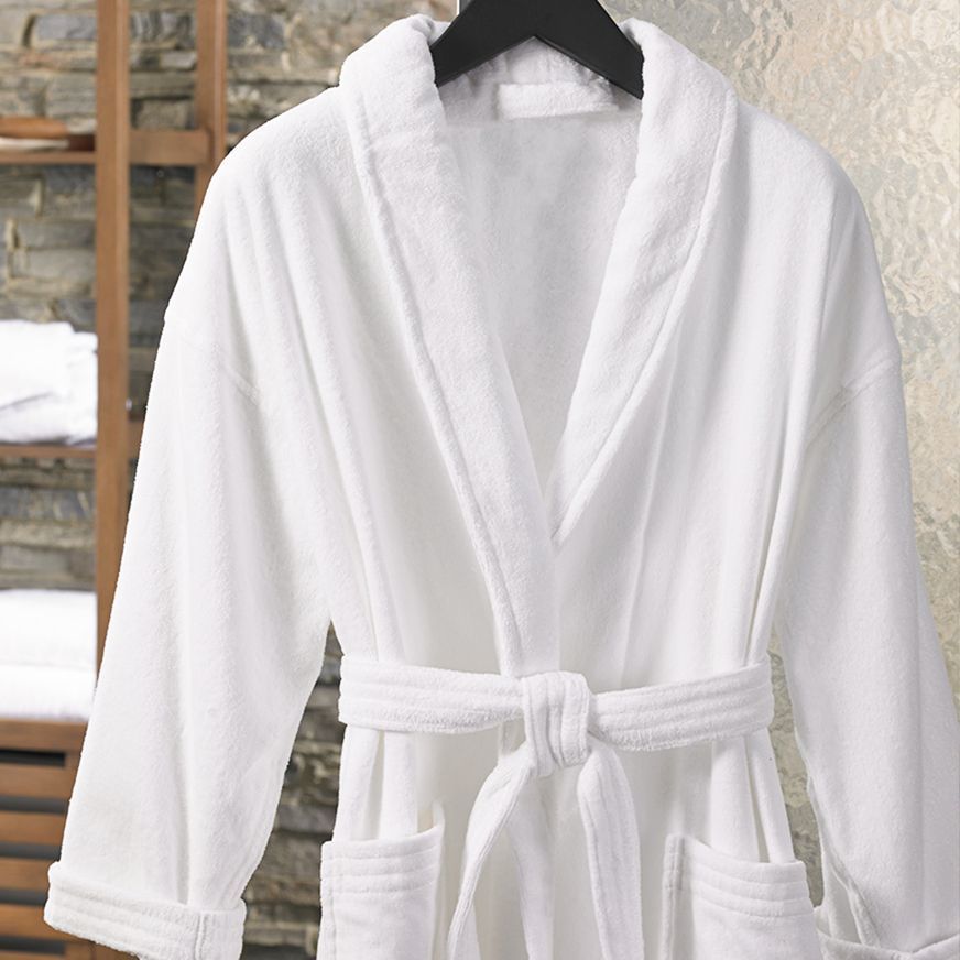 Custom Soft 100% Cotton Luxury Terry Velour Hotel Robes Bathrobe