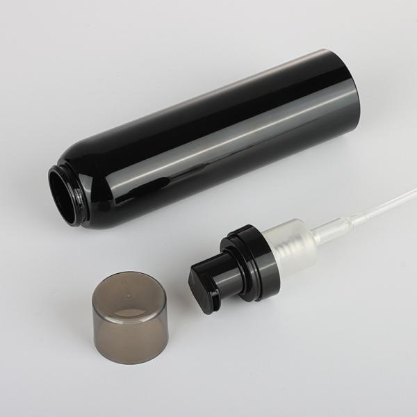Quality Cylinder PET 180ml 200ml Packaging Black Foam Soap Dispenser Bottle Pump Airless for sale