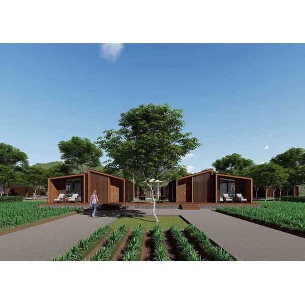 Quality Novel Luxury Prefab House / Prefab Garden House With Wooden Interior Appearance for sale