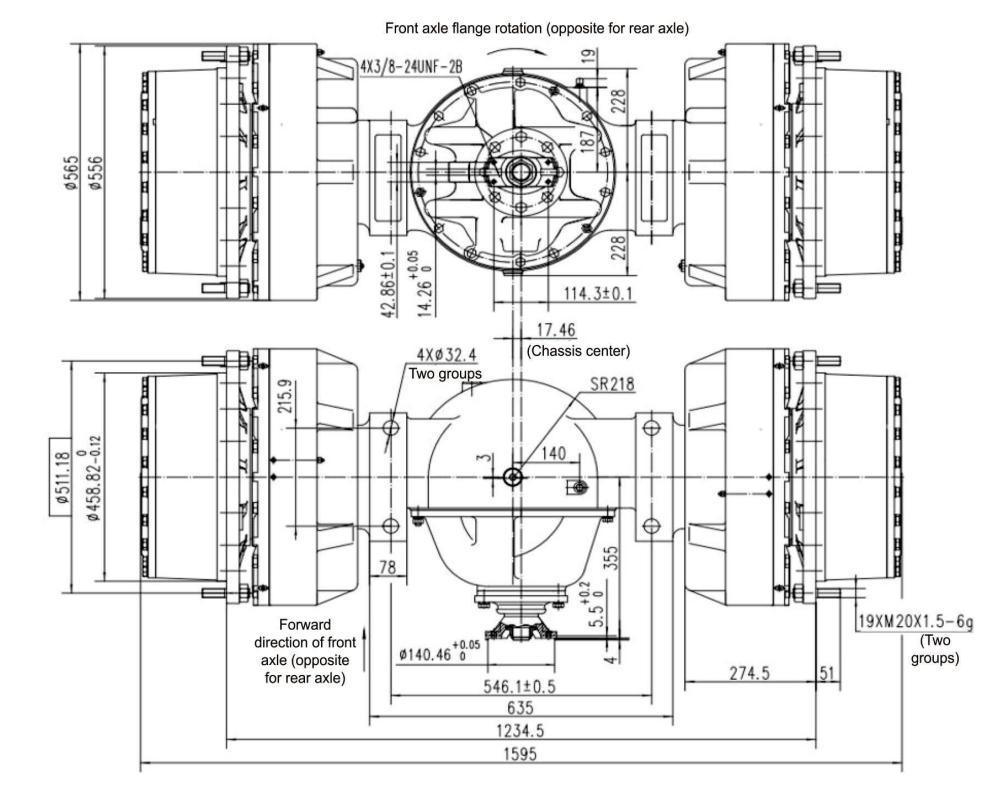 China Made High Performance Planetary Drives Axles for Underground Loaders