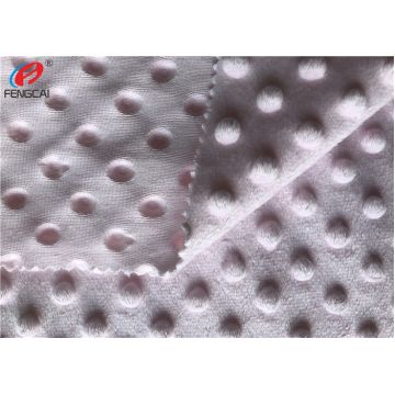 Quality 100% Polyester Embossed Minky Dot Super Soft Minky Plush Fabric for sale