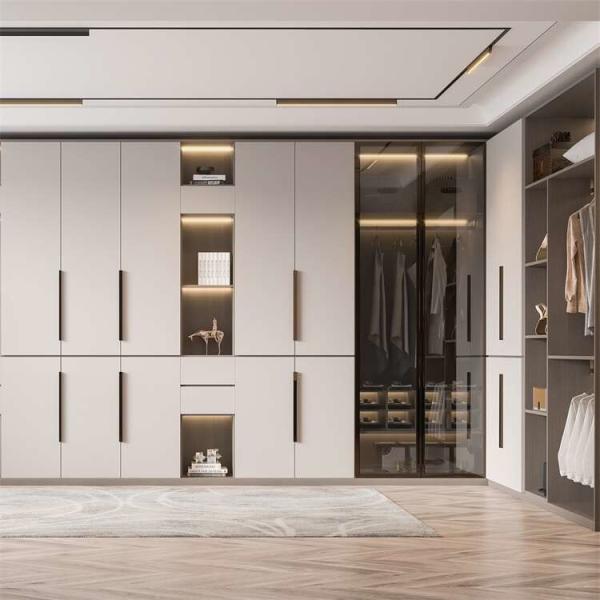 Quality Knocked Down Wardrobe Bedroom Furniture With Sintered Stone Door for sale