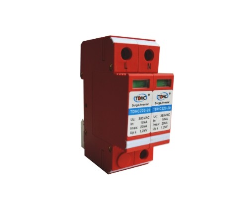 Quality T2 Class C Lightning Arrester Energy surge Protective Device 1P+N IP20 for sale
