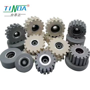 Quality Profile Wrapping Machines Rubber Feed Roller Silicone Rubber Wheel Customised for sale