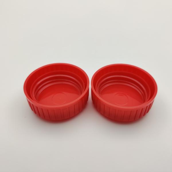 Quality Red Ribbed Closure 32mm Double Wall Cap With Screw Lock for sale