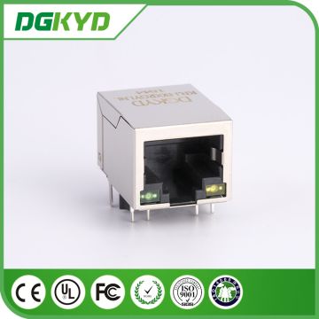 Quality China supplier KRJ-B002GYLNL metal shielded single port cat5 magnetic rj45 for sale