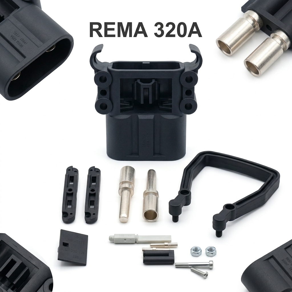 Quality REMA320 320A Anti-Acid Forklift Battery Connector, -20℃ to 105℃ Operating Range, for sale