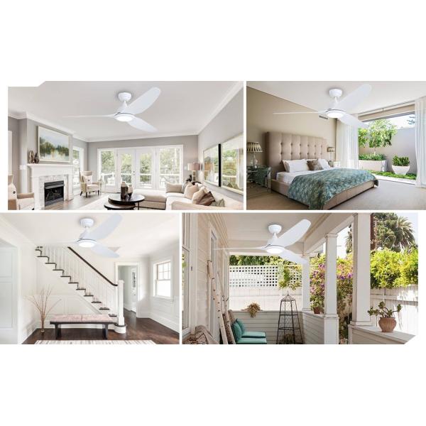 Quality 56 Inch Silent Ceiling Fan with DC Motor and Lighting for sale