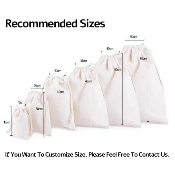 Quality Personalized Colorful Canvas Cotton Drawstring Bag with Double String Style for sale