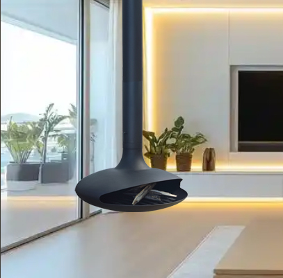 Quality Indoor Heaters Suspended Wood Buning Fireplace And Ceiling Hanging Fireplace for sale