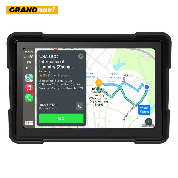 Quality 5 Inch Waterproof Motorcycle Navigator Device , Portable Car GPS Navigation System MultiMedia Supported for sale