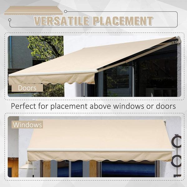 Quality Aluminum Alloy Frame Outdoor Sunshade Awning with Polyester Sail Material for sale