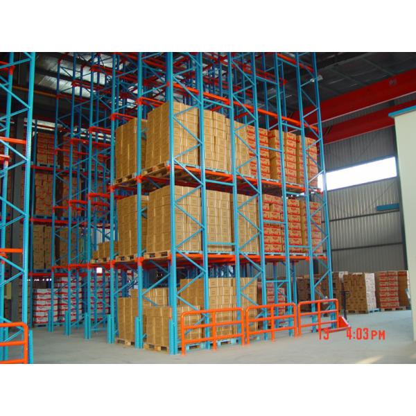 Quality 5 Layer Steel Pallet Racking Shelving Drive In Storage System Blue 500KG for sale