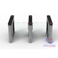 Quality 2D barcode ticket system gate , rfid cards swipe turnstile , swing access for sale