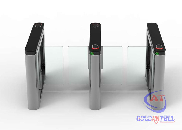 Quality 2D barcode ticket system speed gate , rfid cards swipe turnstile , swing access control turnstile for marine park for sale