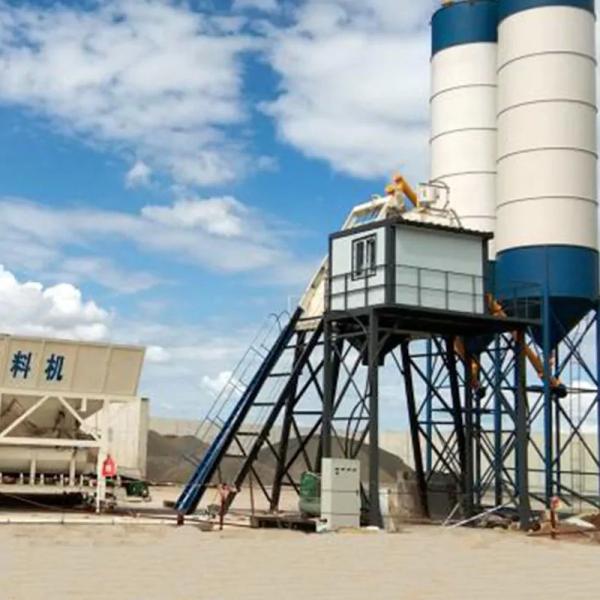 Quality HZS50 Mobile Concrete Batching Plant 115Kw For Small Scale Construction Sites for sale