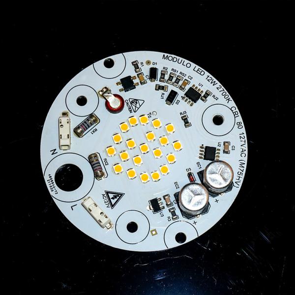 Quality 75mm AC127V Triac Dimmable 12W LED Module Driverless Flicker Free for sale