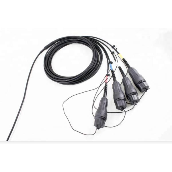 Quality Base Station Waterproof Fiber Optic Patch Cord PDLC Fullaxs SM G657A1 Black for sale