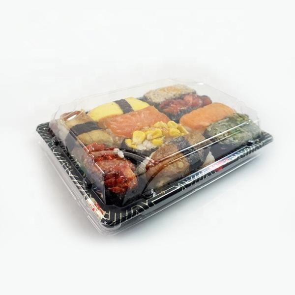 Quality ODM Anti Slip PS Plastic Disposable Sushi Takeaway Tray for sale