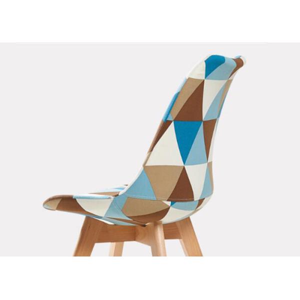 Quality Anti Erosion Patchwork Dining Chair With Soft Fabric Cover for sale