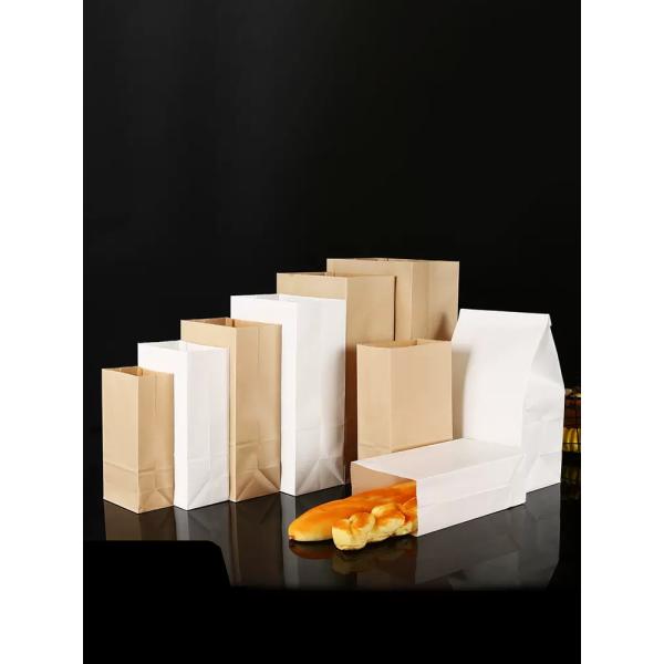 Quality 30mm Or 40mm Or 50mm Lip Square Kraft Paper Bag For Retail / Grocery for sale