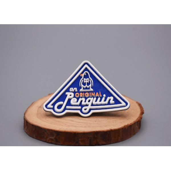 Quality Hot Melt Adhesive Printed Silicone Clothing Labels Customized Twill Back for sale