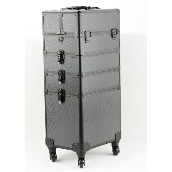 Quality Aluminum Trolley Makeup Case/Pro Makeup Case with Locks and Dividers for Secure for sale