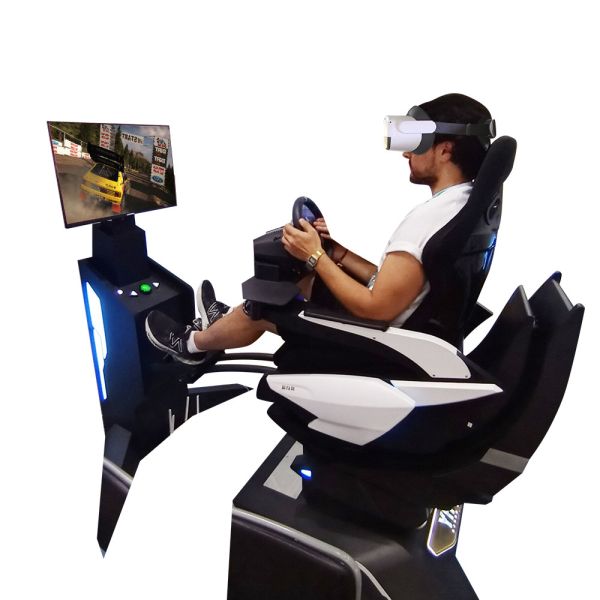 Quality Steering Wheel Racing Simulator Cockpit Training Center Realistic Vr Racing Games for sale