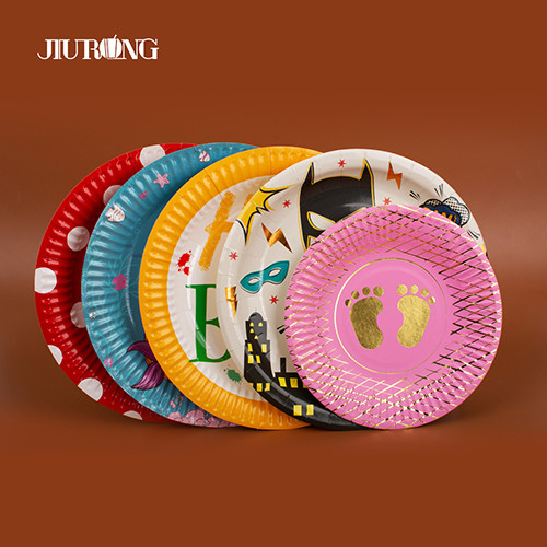 Quality Customised Disposable Biodegradable Paper Plates Eco Friendly 10inch 33cm dia for sale