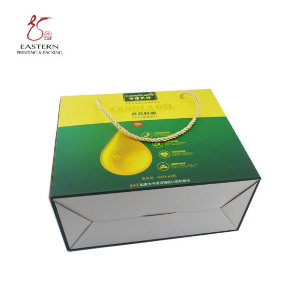 Quality Corrugated E Flute Folding Cardboard Storage Boxes For Cooking Oil Packaging for sale